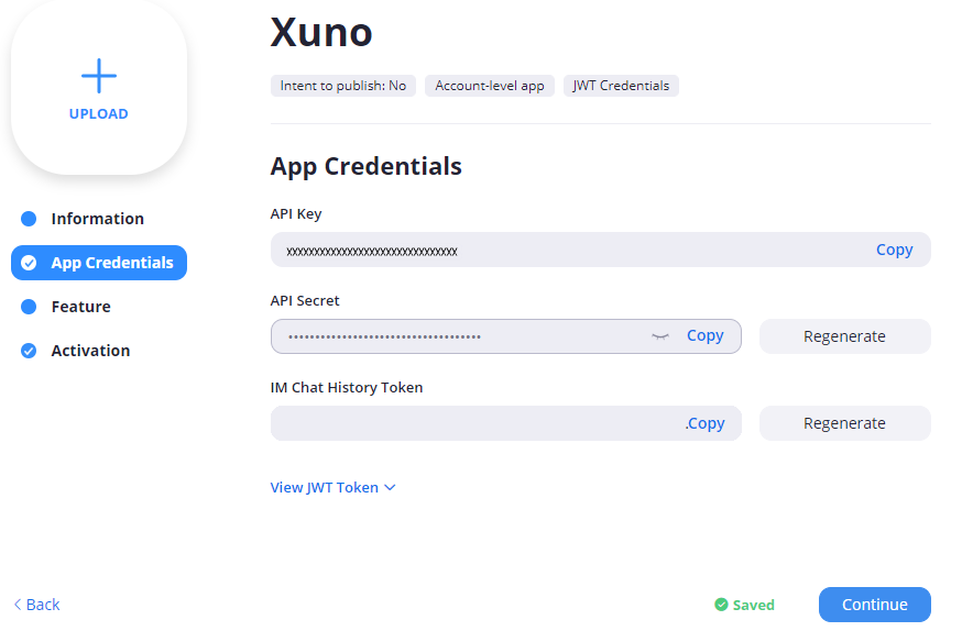 How to send Zoom meeting credentials via XUNO